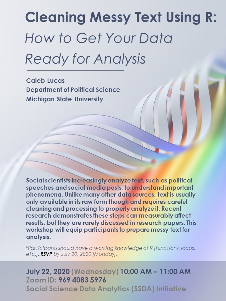 Cleaning Messy Text Using R | Social Science Data Analytics Initiative ...
