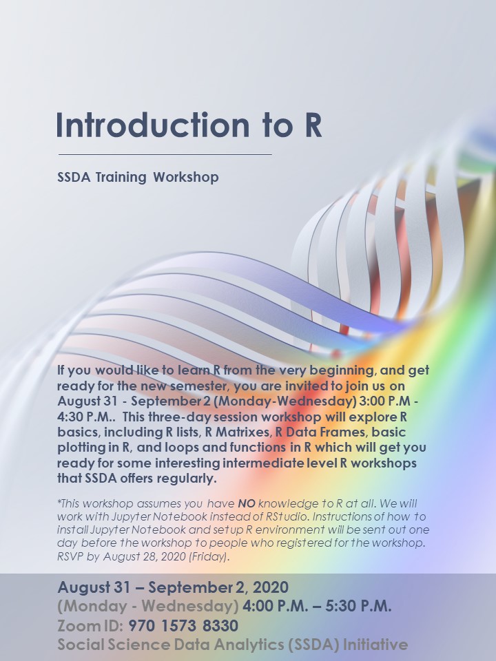 introduction to r | Social Science Data Analytics Initiative (SSDA ...
